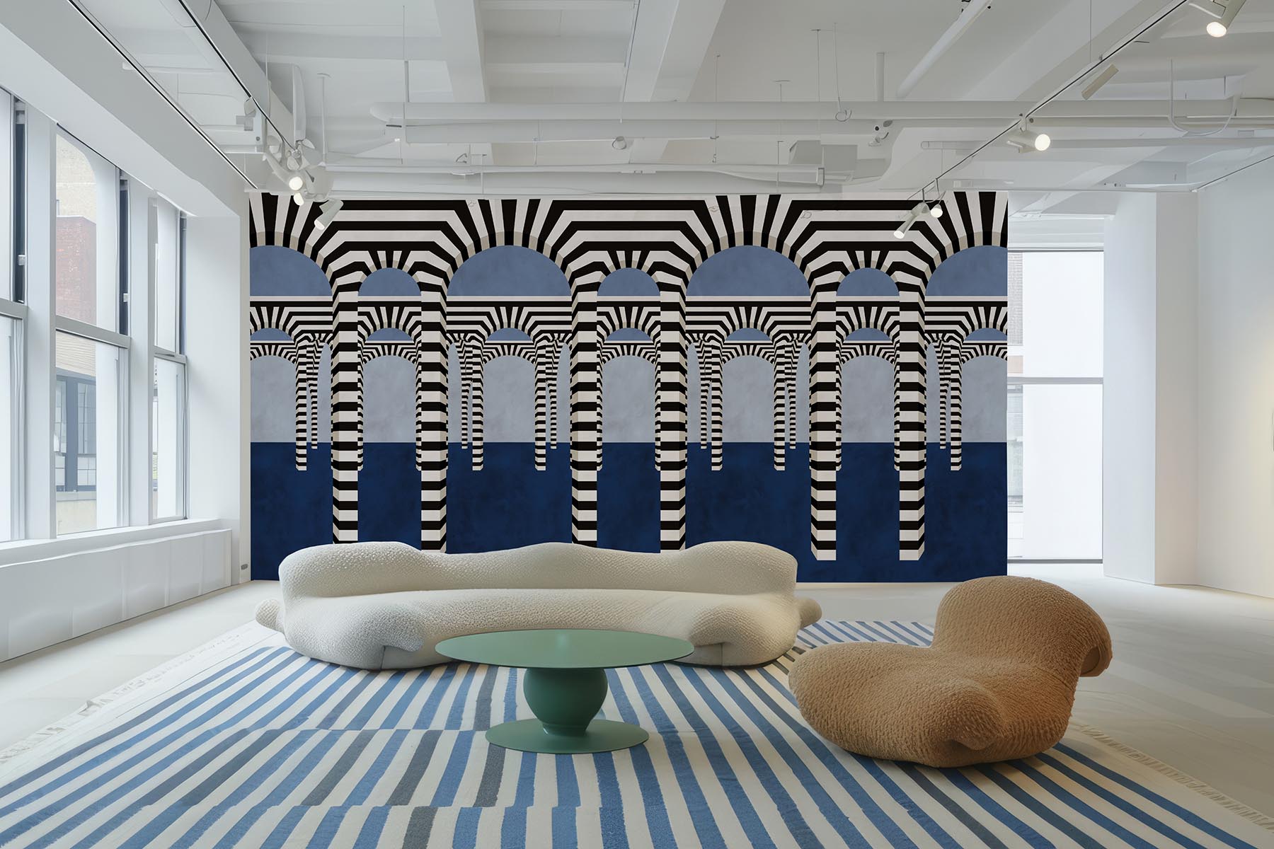Surreal Stripes Wall Murals – Whimsical, Bold & Dreamlike Design ...