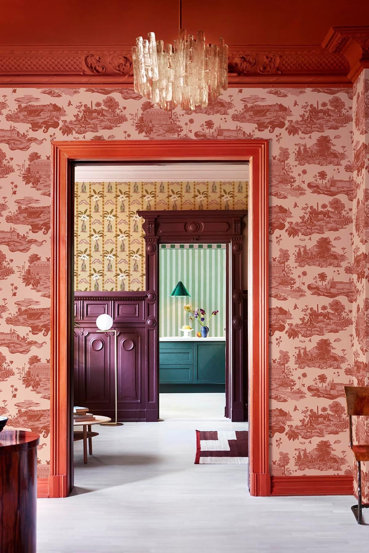 Contemporary & classic| Oslo inspired toile wall mural design ...
