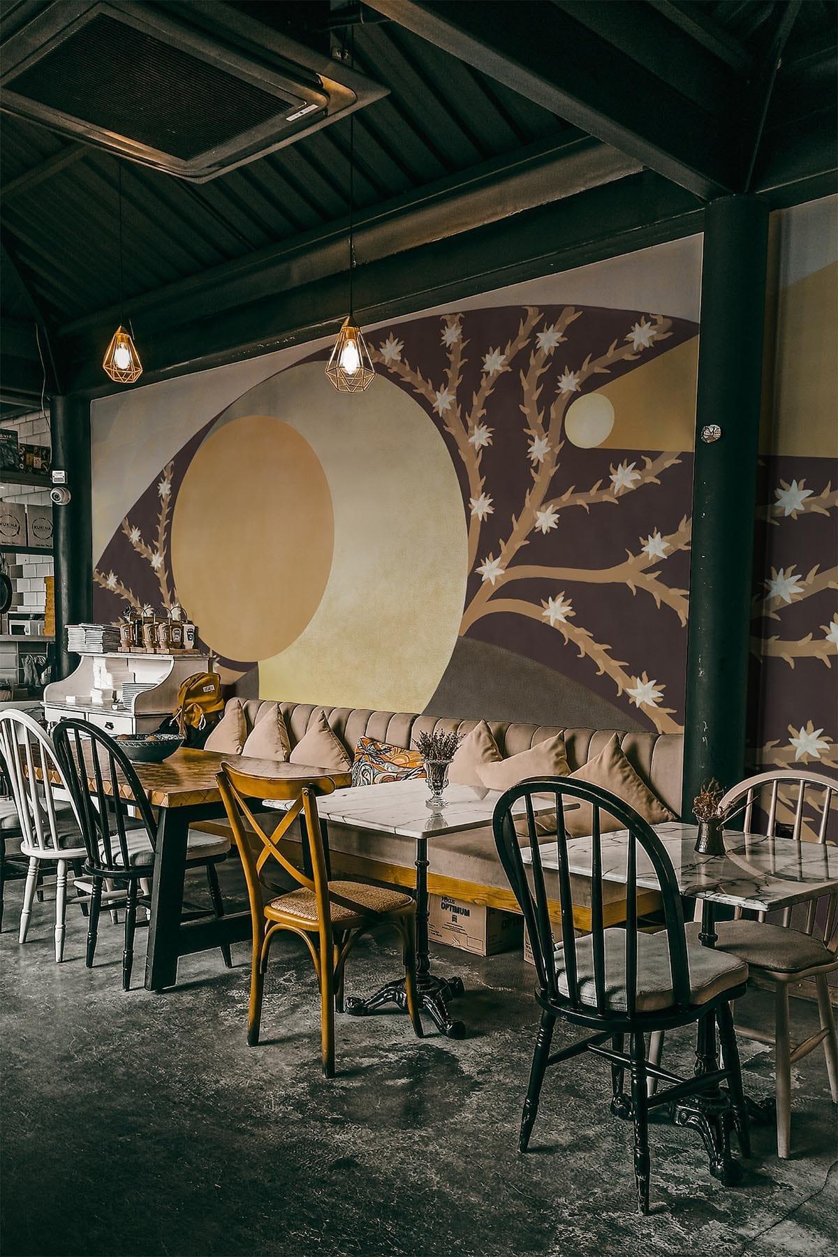 Embrace Elegance with Esoteric Sky: A Golden Ochre Wall Mural ...
