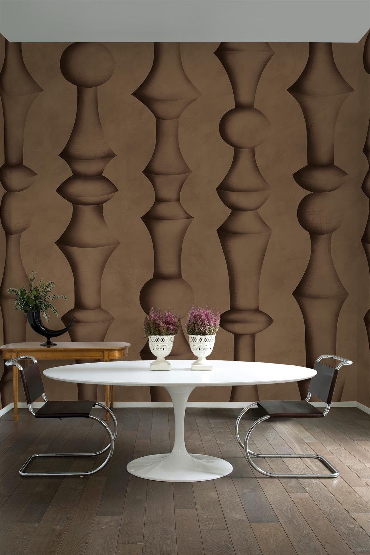 Sculptural Shadow a brutalist wall mural with inspiration from Asia ...