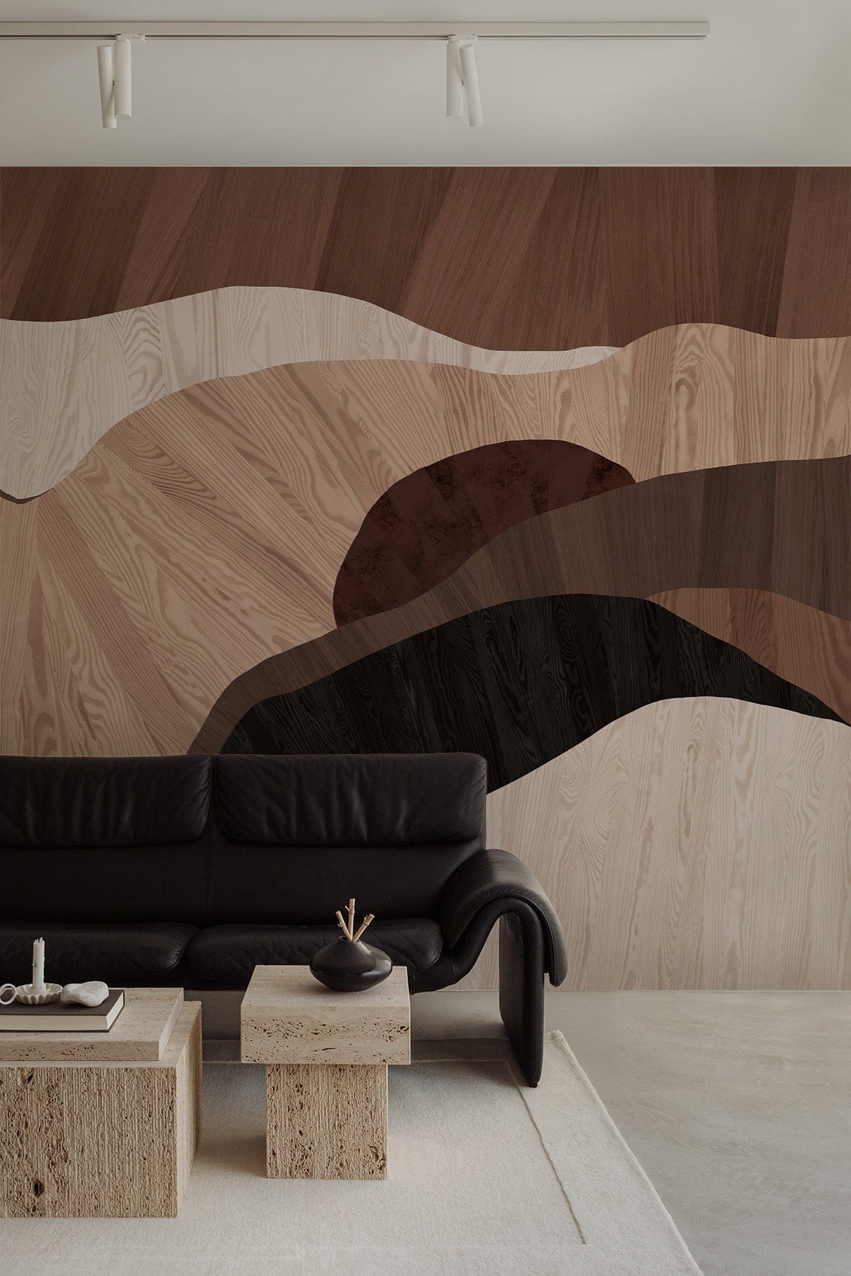 Scandi Wood Brown Multi Wall Mural – Nature-Inspired Design – belarteSTUDIO