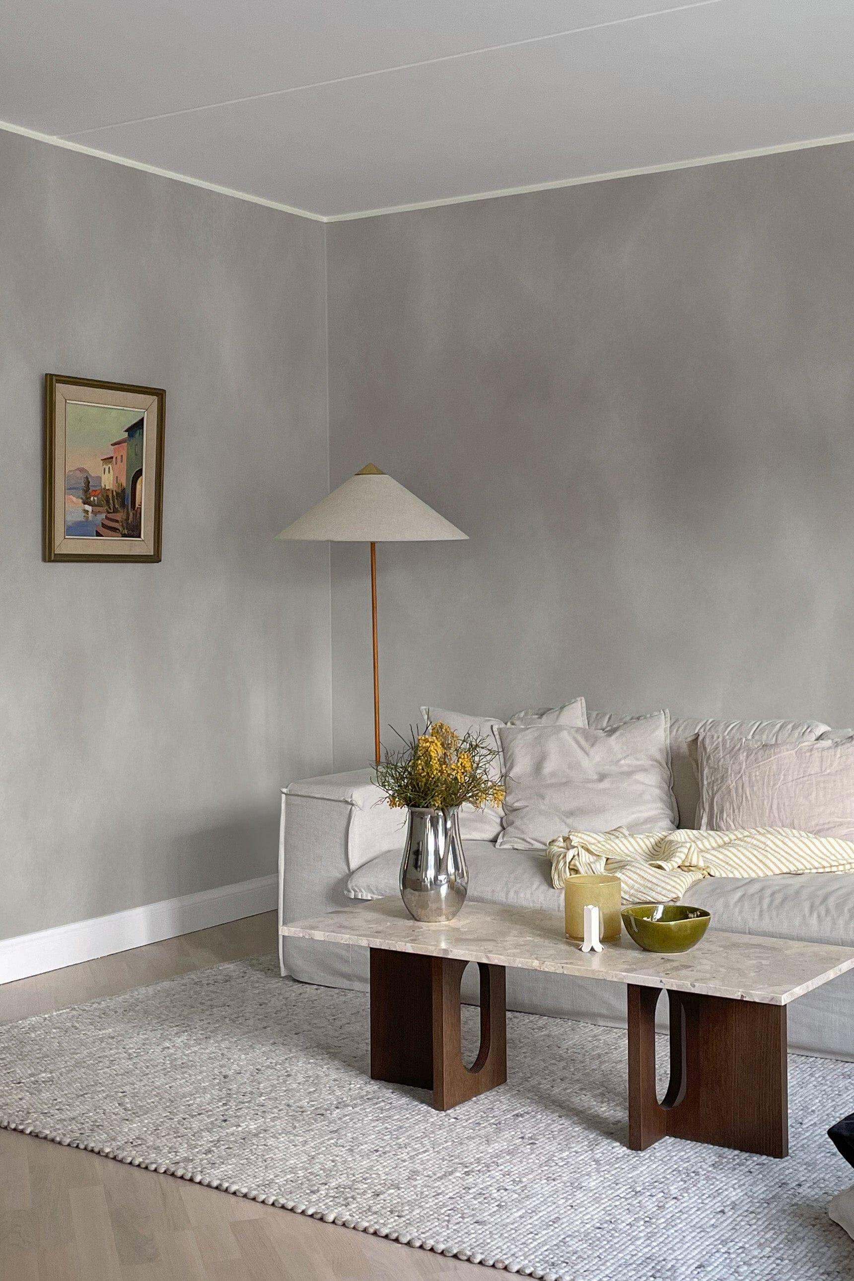Chalk wall mural | beige nature wall mural - belarteSTUDIO.
