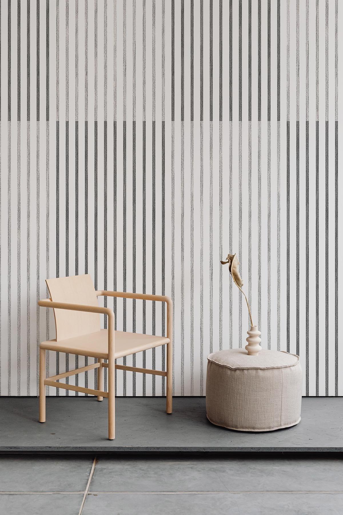 Linear Graphite | Japandi tapet -belarteSTUDIO.
