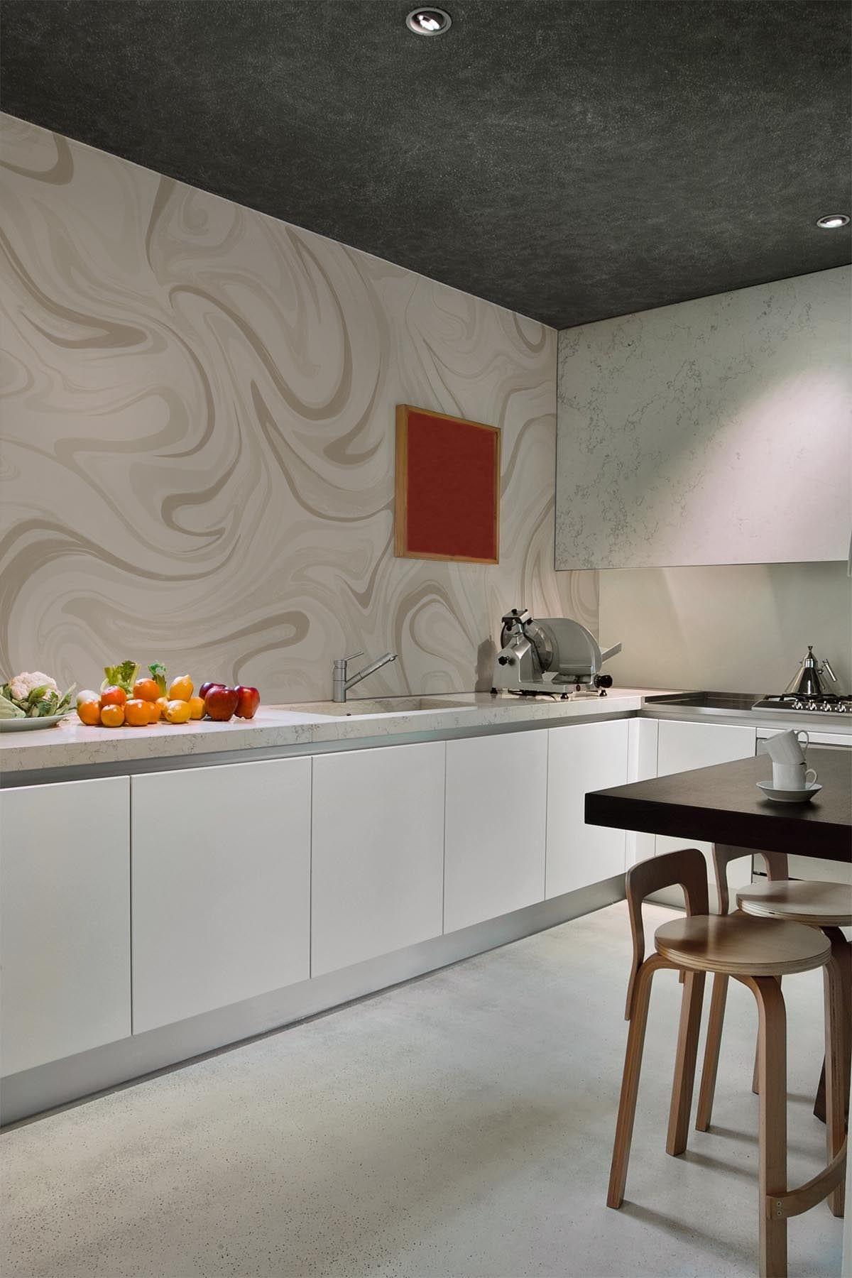 Marbling Swirl | A neutral wall mural for the luxurious home ...
