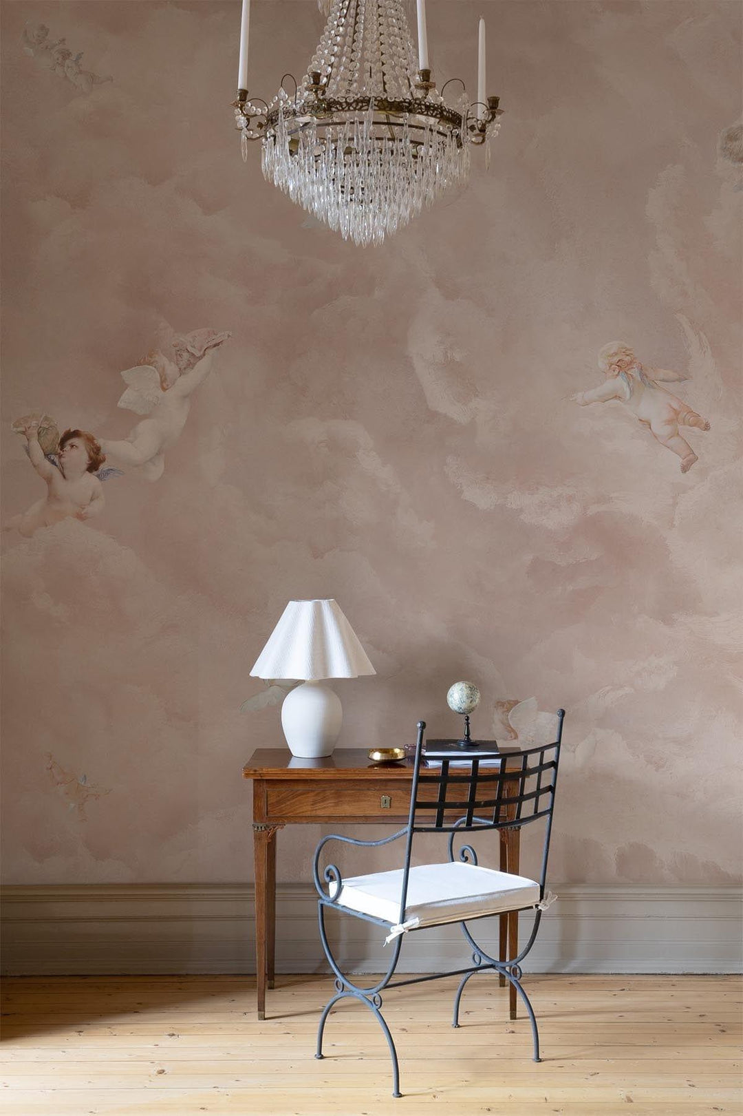 pink cloud wallpaper ceiling