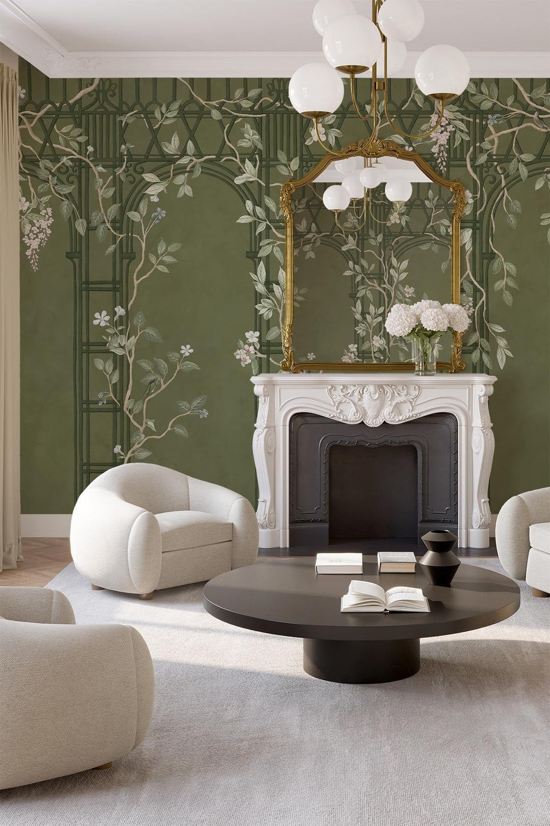 Chinoiserie Arches Chinoiserie wallpaper by belarteSTUDIO